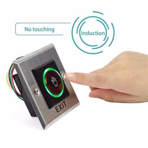 Tombol Exit Button Tombol Sensor No Touch Button Exit Touchless Infrared Sensor Tombol No Touch
