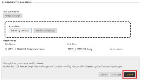 How Do I Submit To A Blackboard Assignment Technology Services