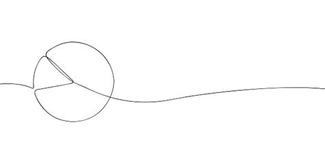 다이어그램의 단일 선 그리기입니다 연속형 꺾은선형 원형 차트 아이콘입니다 한 선 그래프 아이콘입니다 벡터 일러스트 레이 션 개념에 대한 스톡 벡터 아트 및 기타 이미지