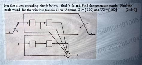 solved for the given encoding circuit below find n k m find the