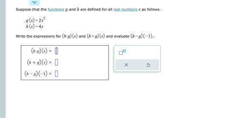 Solved Suppose That The Functions G And H Are Defined For Chegg Com