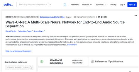 Wave U Net A Multi Scale Neural Network For End To End Audio Source