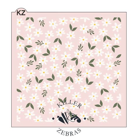 Field Of Daisies 3 Part Stencil Killer Zebras