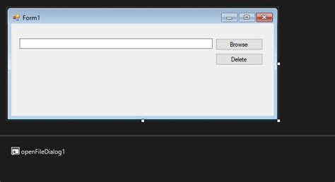 delete a file in c using openfiledialog programming pseudocode example c programming example