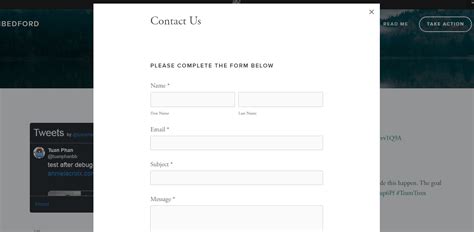 Squarespace Navigation Button To Lightbox Form Beaver Hero