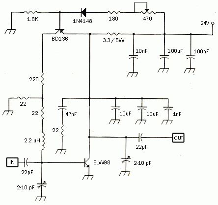 Watt UHF TV Amplifier Amplifier Circuit Circuit Diagram SeekIC Com