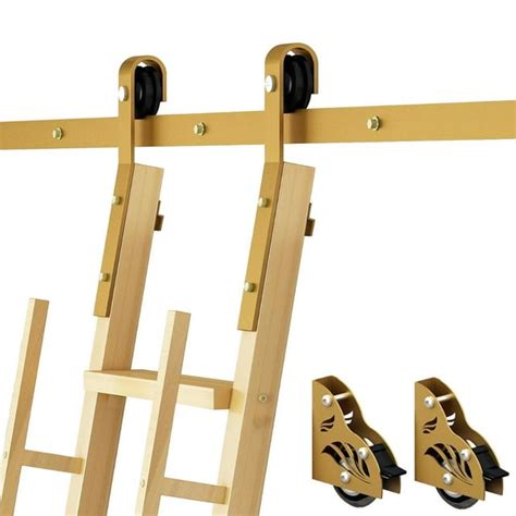 Zihui 16ft Sliding Library Ladder Hardware Multipurpose Steel Rolling