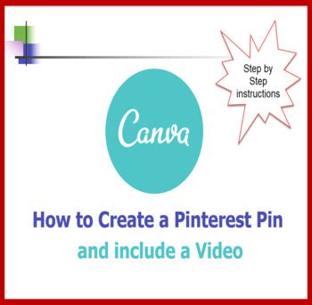 Canva How To Create A Pinterest Pin And Use Video Movement TPT