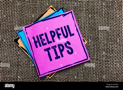Handwriting Text Helpful Tips Concept Meaning Useful Secret