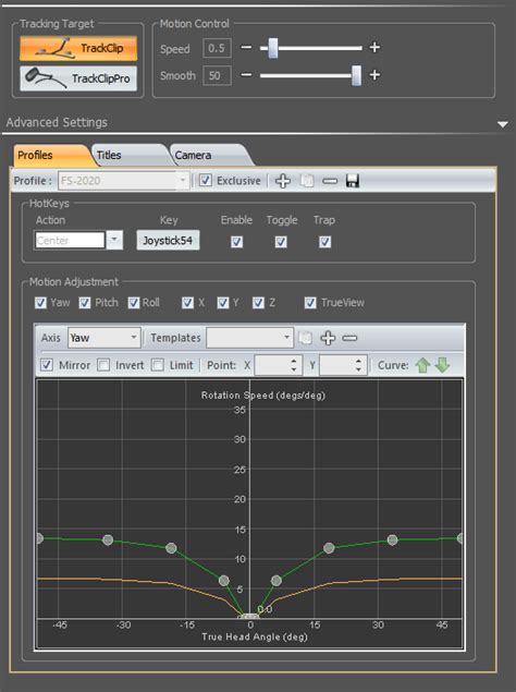 Track IR Settings Hardware Peripherals Microsoft Flight Simulator Forums