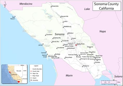 Mapa De Sonoma California
