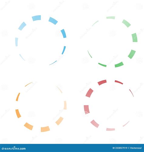 Progress Steps Phases Indicator Preloader Buffer Shape Stock Vector