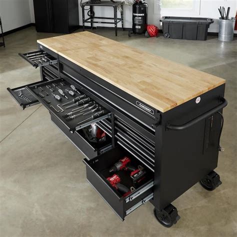 Wood Top Workbench With Drawers Shop Now Th