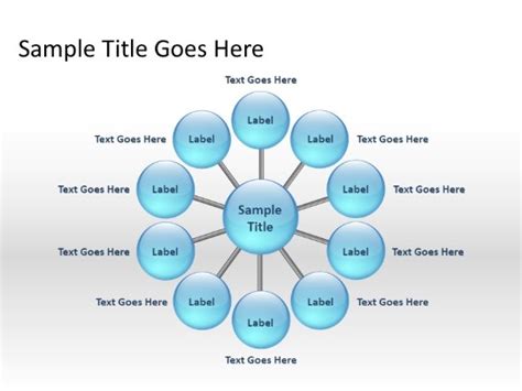 Radial A 10lightblue PowerPoint Template Background In Diagrams Radials PowerPoint Ppt Slide