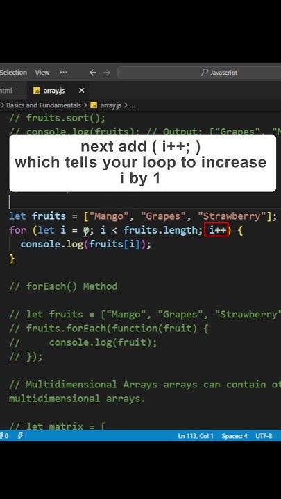 Loop Through Arrays With For Loop In Javascript Quick Tutorial