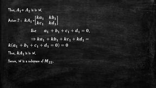 Vector Space Subspace By Jatin Dhola PPTX Programming Languages Computing
