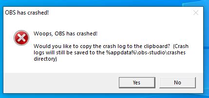 OBS Bit Crashes On Windows Issue Obsproject Obs Studio GitHub