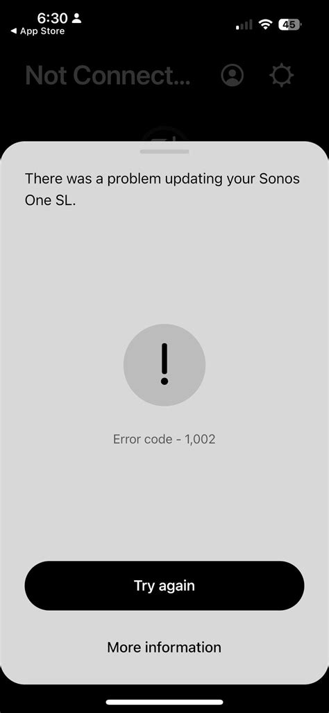Error Code 1002 Is Getting The Best Of Me Rsonos