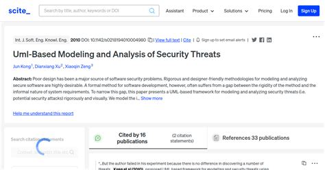 Uml Based Modeling And Analysis Of Security Threats