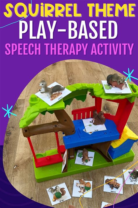 Squirrel Theme Play Based Speech Therapy Activity