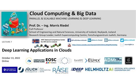 2022 Cloud Computing And Big Data Lecture 7 Deep Learning Applications In Clouds Part1 💻 Youtube