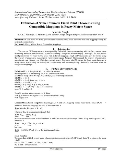 I Extension Of Some Common Fixed Point Theorems Using Compatible Mappings In Fuzzy Metric Space