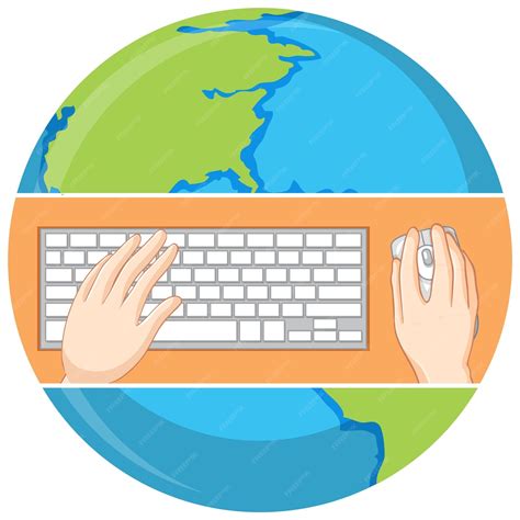Free Vector Hands Typing On Computer Keyboard