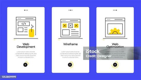 Seo 개념 온보딩 모바일 앱 페이지 화면 평면 아이콘 Ux Ui 디자인 템플릿 벡터 일러스트레이션 0명에 대한 스톡 벡터 아트 및 기타 이미지 Istock