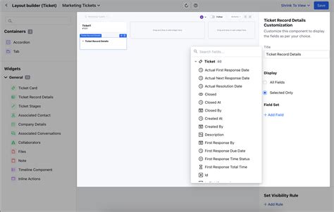 Customize The Ticket Layout Salesmate