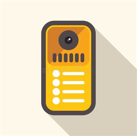 Yellow Intercom System For Apartment Building Security Stock Illustration Illustration Of Door