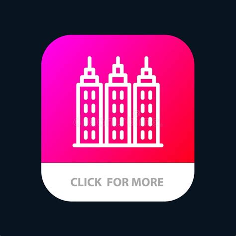 Building Construction Tower Mobile App Button Android And Ios Line