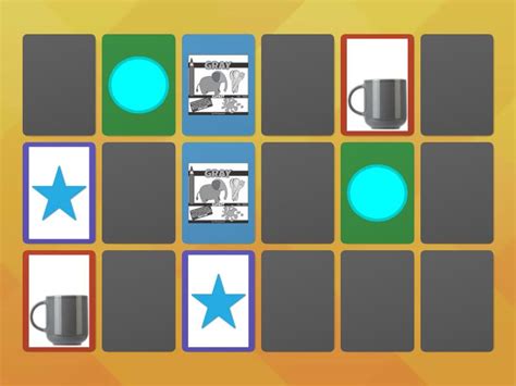 Colors Memory Game Matching Pairs