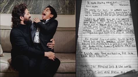 ಪುಷ್ಪ 2 ರಿಲೀಸ್‌ಗೂ ಮುನ್ನ ಅಪ್ಪನಿಗೆ ಪತ್ರ ಬರೆದ ಮಗ ಅಯಾನ್ ಇದು ನನ್ನ ಅತಿ ದೊಡ್ಡ ಸಾಧನೆ ಎಂದ ಅಲ್ಲು ಅರ್ಜುನ್