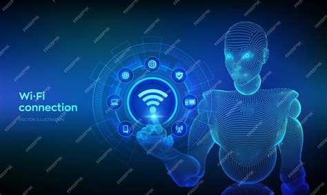Premium Vector Wi Fi Wireless Connection Concept Free Wifi Network Signal Technology Internet