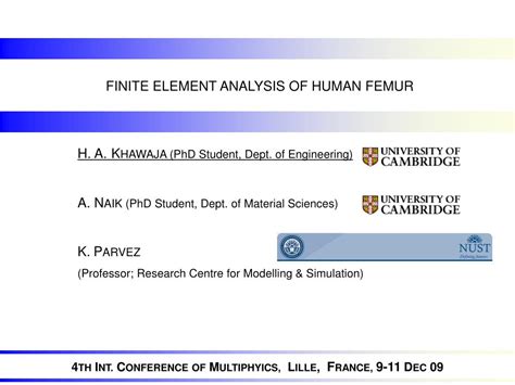Ppt Finite Element Analysis Of Human Femur Powerpoint Presentation