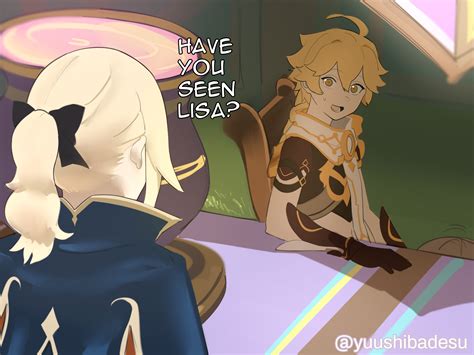 Aether Jean And Lisa Genshin Impact Drawn By Yuushiba Danbooru