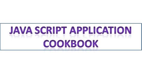 java script application cookbook download free pdf book