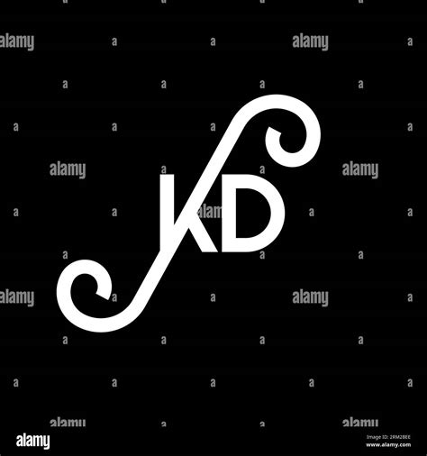 Kd Letter Logo Design On Black Background Kd Creative Initials Letter