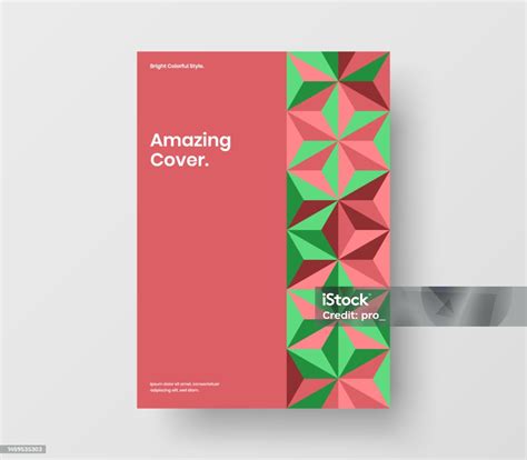 깨끗한 모자이크 타일 전단지 그림입니다 프리미엄 포스터 A4 벡터 디자인 서식 파일입니다 0명에 대한 스톡 벡터 아트 및 기타 이미지 Istock