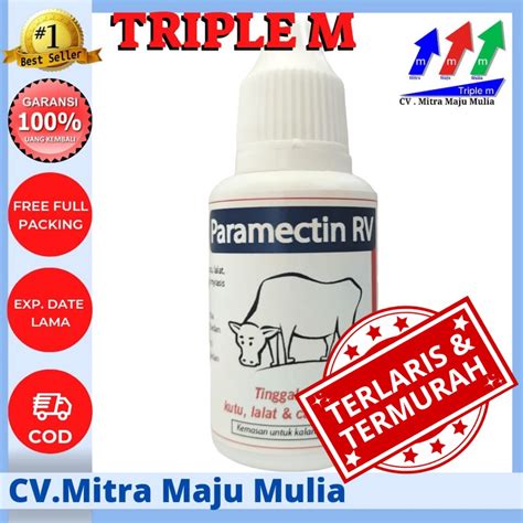 Jual Paramectin Rv 20 Ml Obat Gudik Myasis Luka Luar Sapi Hewan