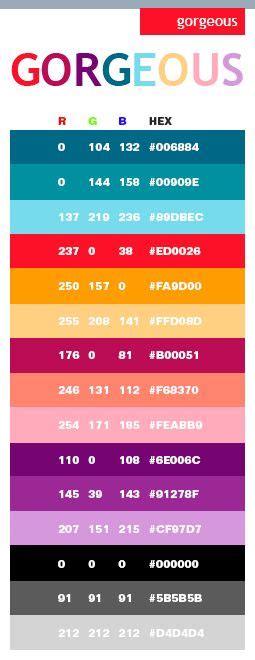 19 Best Color Schemes And Color Palettes Images On Pinterest Color