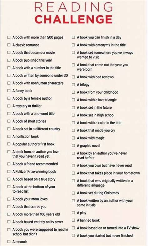 52 Fun Reading Challenges To Help You Reach Your Book A Week Goal Artofit