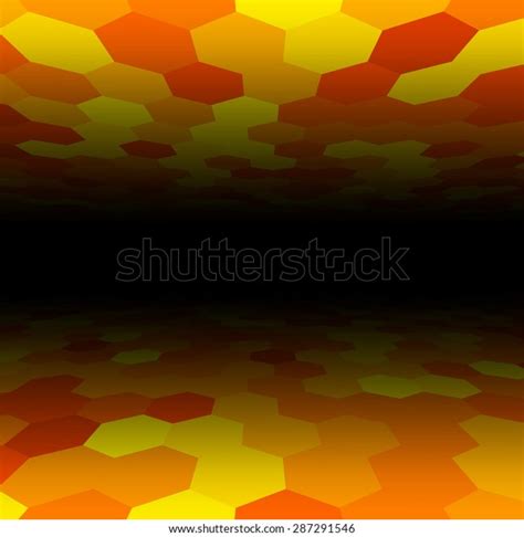 Perspective Grid Hexagonal Surface Vector Illustration Stock Vector Royalty Free