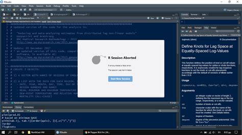 R Why Do I Get Error Messages When Trying To Save Or Exit From