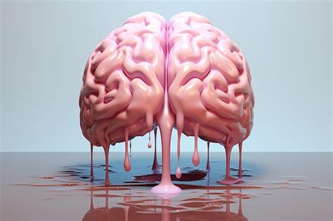 Premium Photo Thoughtprovoking Melting Brain Idea Generate Ai