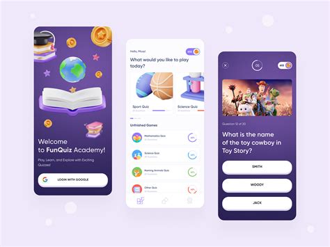 Quiz App Game Ui Design By Mossux On Dribbble