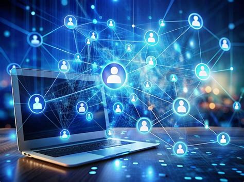 Computer Technology With Social Network Structure Premium Ai Generated Image