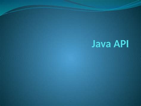 04 Java Application Programming Interfacepptx