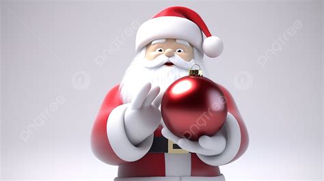 손에 크리스마스 공 산타 클로스의 3d 렌더링 산타 선물 절 산타 클로스 배경 일러스트 및 사진 무료 다운로드 Pngtree