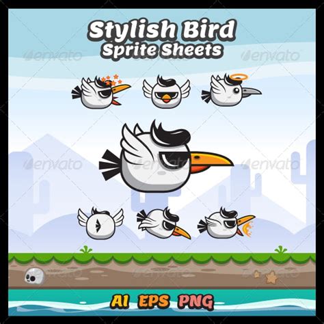 Folha De Sprite De Flappy Bird Folha O Blá Blá Blá Do Brasileiro